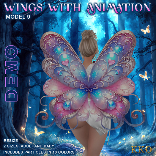 Second Life Marketplace - [KKO] Wings with animation - Model 09 DEMO